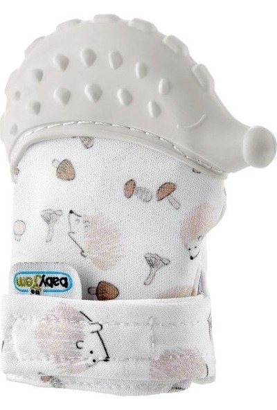 Babyjem Diş Kaşıyıcı Eldiven Kirpi Ekru