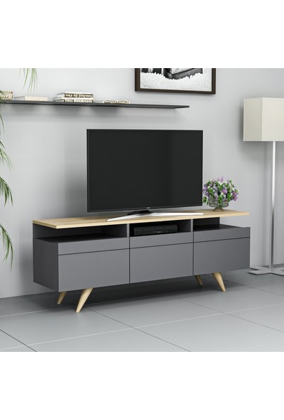 İnarch Dizayn Berlin (150CM) Antrasit Tv Ünitesi