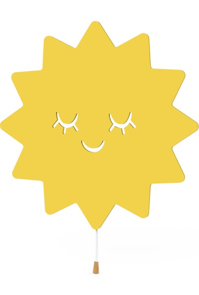 Woodcas Gülen Güneş Ahşap Gece Lambası Woodcas Gülen Güneş Ahşap Gece Lambası