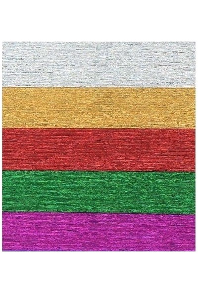 Kika Renkli Metalik Krapon Kağıdı 50 x 100 mm 5'li Kika Renkli Metalik Krapon Kağıdı 50 x 100 mm 5'li