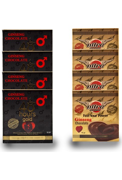 48 Hours Gold 4 Adet 48 Hours Gold Ginseng Çikolata & 4 Adet Nitromax Ginseng Çikolata 48 Hours Gold 4 Adet 48 Hours Gold Ginseng Çikolata & 4 Adet Nitromax Ginseng Çikolata