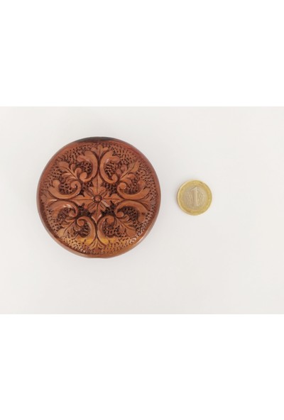 Hakkak Oymalı Cep Ayna & Makyaj Aynası