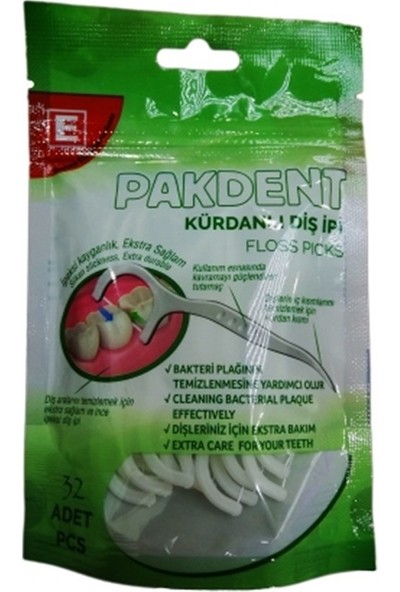 Pakdent Kürdanlı Diş Ipi 32'li Pakdent Kürdanlı Diş Ipi 32'li