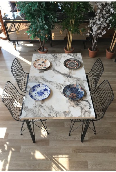 Avm Park Efes Mermer Pera Masa 120*80 +4 Sandalye Avm Park Efes Mermer Pera Masa 120*80 +4 Sandalye
