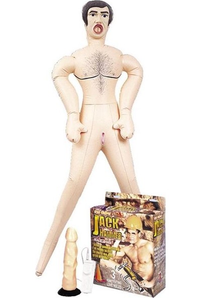 Jack Hammer Titreşimli Penisli Şişme Erkek Bebek Jack Hammer Titreşimli Penisli Şişme Erkek Bebek