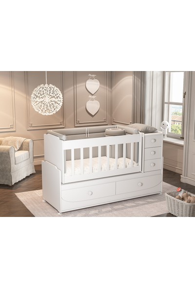 Afilli Ms 290 Masal Buyuyen Besik 5 Çekmeceli Beyaz