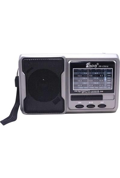 Fepe FP-1781BT Fm Radyolu Bluetoothlu Şarjlı Cep Radyosu + El Feneri