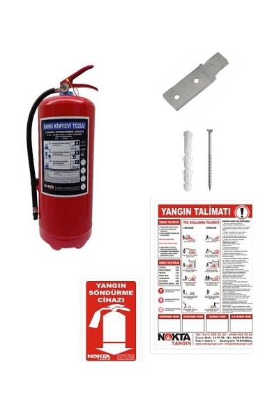 Nokta Yangın 12 kg Tozlu Yangın Tüpü