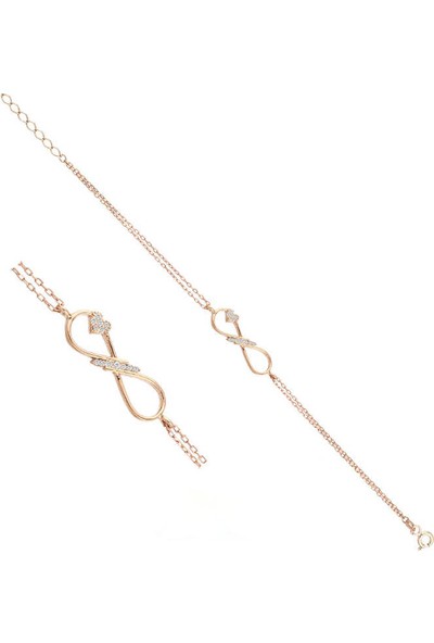 Sky Silver Sonsuzluk Kalpli Gümüş Bileklik