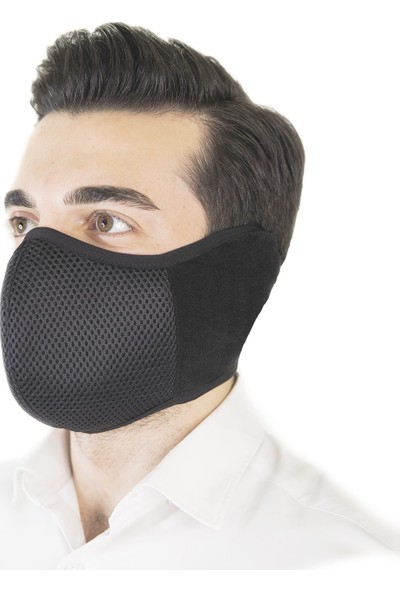 Hotmask Erkek Siyah Yıkanabilir Kış Maskesi Hotmask Erkek Siyah Yıkanabilir Kış Maskesi