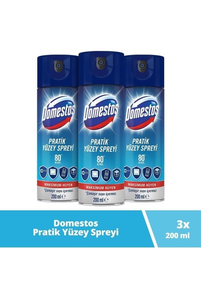 Domestos Pratik Yüzey Spreyi 200 ml 3'lü Set