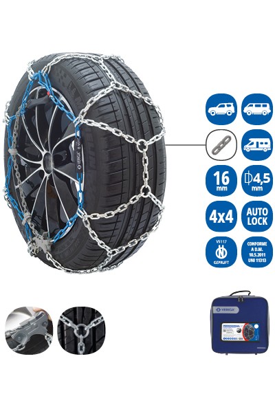 Zintaş Veriga Professıonal 4x4 Takmatik Lastik Kar Patinaj Zinciri NT300