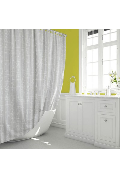 Tekstil Sepeti Marble Çift Kanatlı Duş Perdesi