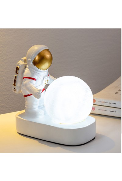 Şifa-Inur Astronot Ay Gece Lambası Dolunay Başucu Lamba Şifa-Inur Astronot Ay Gece Lambası Dolunay Başucu Lamba