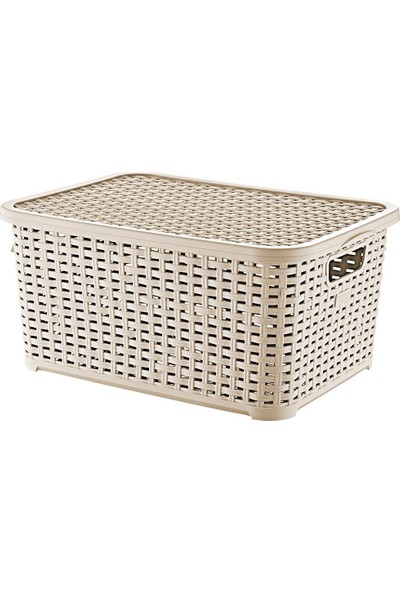 Plastart Kapaklı Rattan Sepet Plastart Kapaklı Rattan Sepet