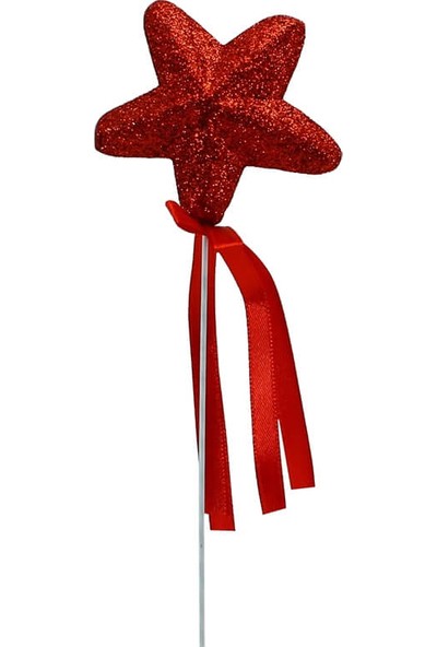 Süsle Bebek ve Parti Yıldız Çubuk, 23 cm x 5,5 cm Kırmızı - 1 Adet Süsle Bebek ve Parti Yıldız Çubuk, 23 cm x 5,5 cm Kırmızı - 1 Adet