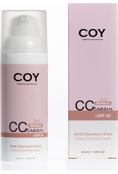 COY Cilt Kızarıklığı ve Kılcal Damar Çatlamalarına Yönelik Renk Düzenleyici CC Krem