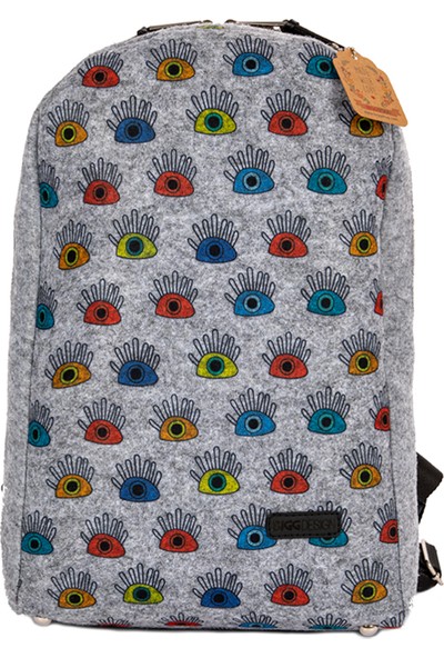 Biggdesign Fermuarlı Keçe Sırt Çantası