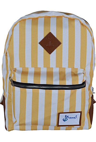 Anemoss Sarı Çizgili Sırt Çantası