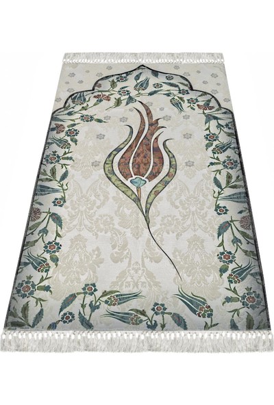 Ikranur Ince Pamuk Seccade Yeşil- Lale