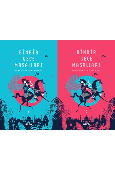 Binbir Gece Masalları Tam Metin, Resimli ve Ciltli 2 Kitap Set Binbir Gece Masalları Tam Metin, Resimli ve Ciltli 2 Kitap Set