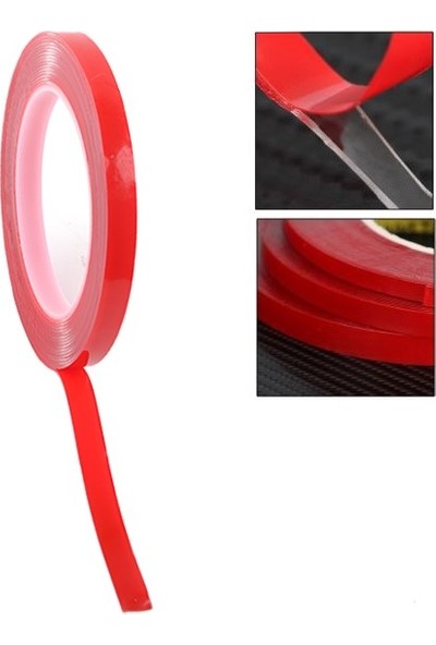 Leader Süper Güçlü Şeffaf Silikonlu Vhb Akrilik Çift Taraflı montaj Bantı 10mmx2,5m