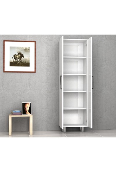 Zerka Mobilyahome 5 Raflı Çok Amaçlı Dolap %100 Mdf Zerka Mobilyahome 5 Raflı Çok Amaçlı Dolap %100 Mdf