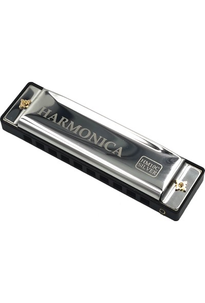 Hermann Mayer HM10C Silver Harmonica - Domajör Mızıka Hermann Mayer HM10C Silver Harmonica - Domajör Mızıka
