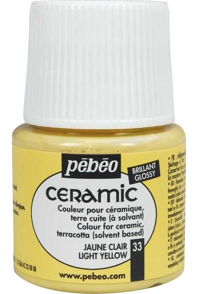 Pebeo 33 Solvent Bazlı Seramik Boya 45 ml Light Yellow Pebeo 33 Solvent Bazlı Seramik Boya 45 ml Light Yellow