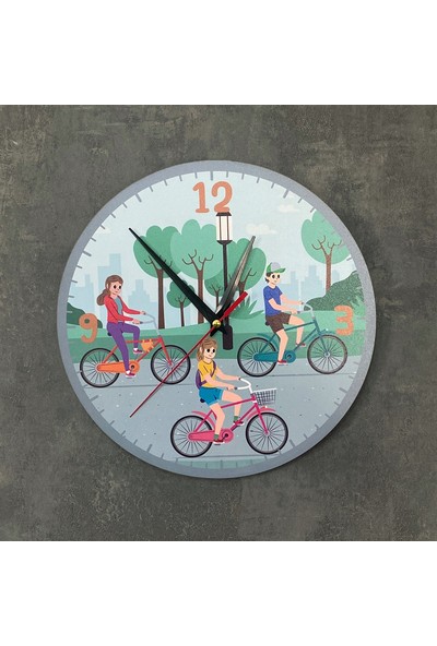 Mkt Bisikletli Arkadaşlar Duvar Saati