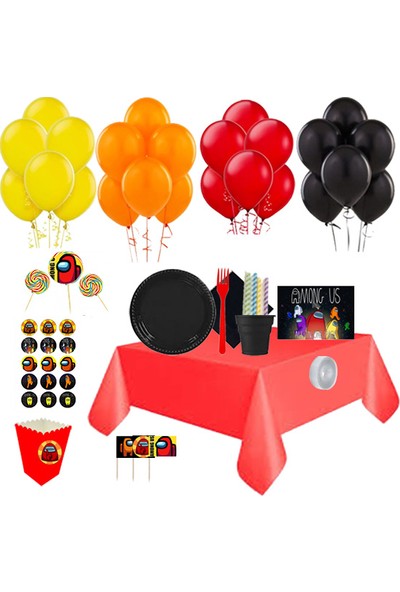Partylandtr Among Us Sosyete Şekerli 16 Kişilik Doğum Günü Parti Seti