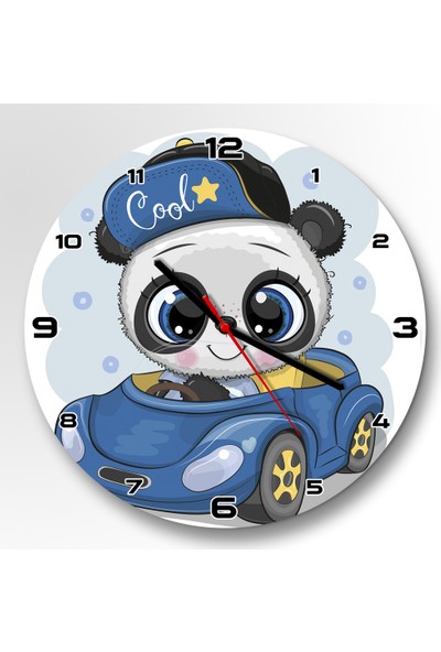 Tprint Cute Panda Duvar Saati
