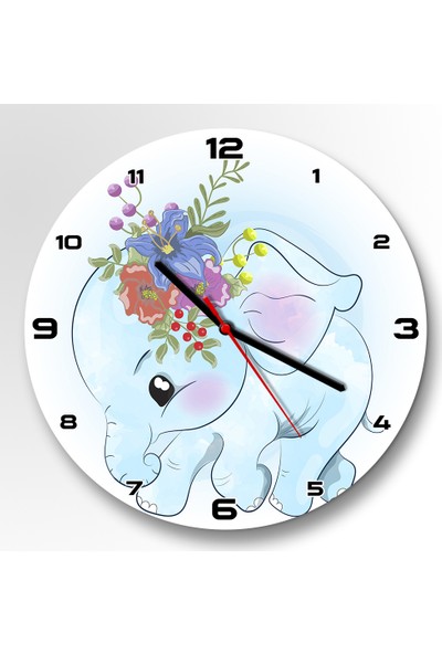 Tprint Sevimli Fil Duvar Saati