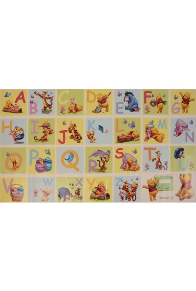 Alkor Çocuk Odası Disney Winnie The Pooh Desen Yapışkanlı Alfabetik Süs