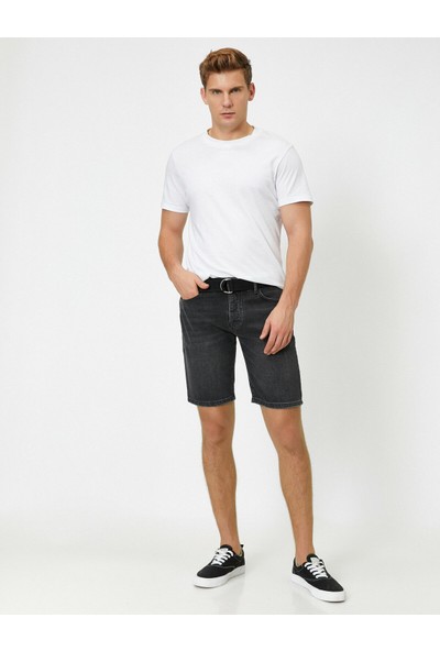 Koton Erkek Normal Bel Cep Detaylı Casual Kot Şort
