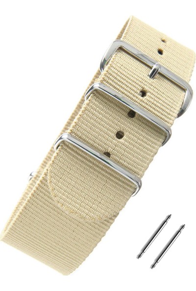 Trendburada Tek Parça Nato Perlon Saat Kordonu 20MM Bej Trendburada Tek Parça Nato Perlon Saat Kordonu 20MM Bej