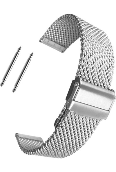 Wesse Saat Uyumlu Paslanmaz Çelik Kalın Örgü Hasır Saat Kordonu 20MM Gümüş Wesse Saat Uyumlu Paslanmaz Çelik Kalın Örgü Hasır Saat Kordonu 20MM Gümüş