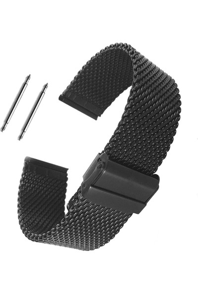 Wesse Saat Uyumlu Paslanmaz Çelik Kalın Örgü Hasır Saat Kordonu 26MM Siyah Wesse Saat Uyumlu Paslanmaz Çelik Kalın Örgü Hasır Saat Kordonu 26MM Siyah