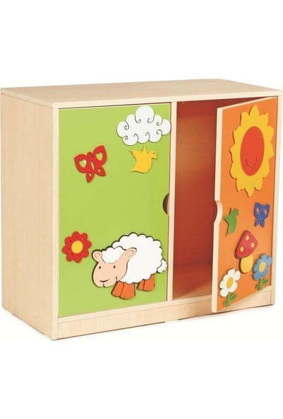 Edutoys Figürlü Dolap 2 Kapaklı
