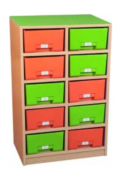 Edutoys Dolap Plastik 10 Çekmeceli