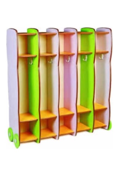 Edutoys Vestiyer 5 Bölmeli