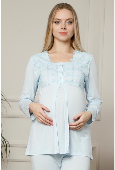 Alimer Lohusa Emzirme Pijama Takım