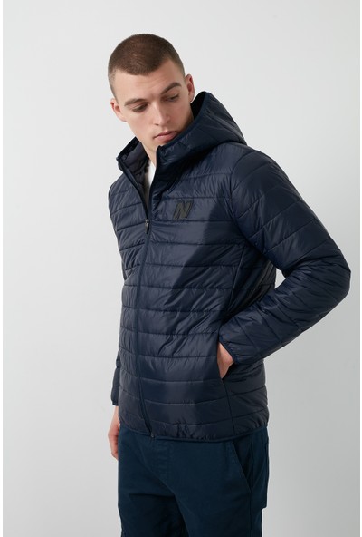 New Balance Kapüşonlu Şişme Mont Erkek Mont Mpj035 E