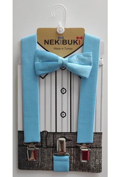 Nekibuki Erkek Çocuk Pantolon Askısı ve Papyon Takımı Nekibuki Erkek Çocuk Pantolon Askısı ve Papyon Takımı