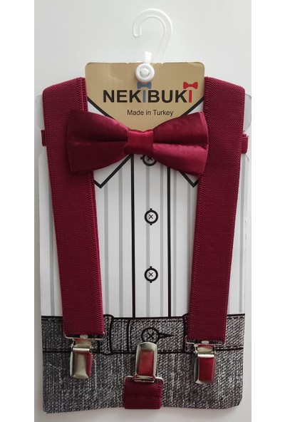 Nekibuki Erkek Çocuk Pantolon Askısı ve Papyon Takımı Nekibuki Erkek Çocuk Pantolon Askısı ve Papyon Takımı