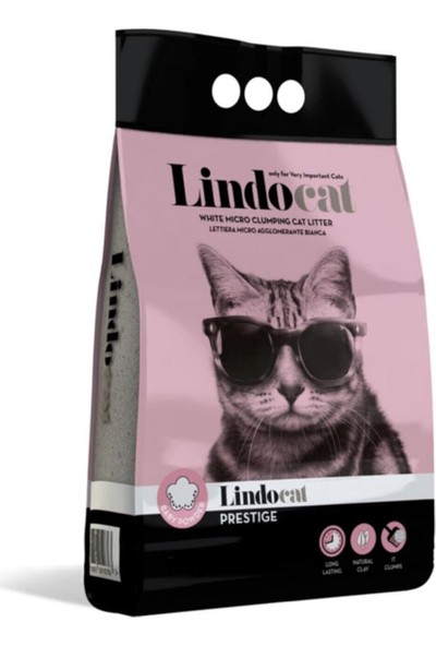 LindoCat Hijyenik Topaklaşan İnce Taneli Kedi Kumu 5 Lt