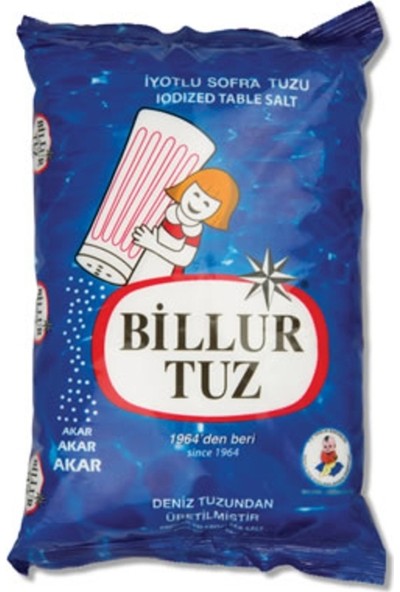 Billur Tuz Rafine İyotlu 1.5 kg Billur Tuz Rafine İyotlu 1.5 kg