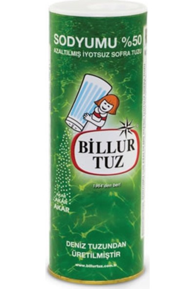 Billur Tuz Rafine Sodyumu % 50 Azaltılmış İyotsuz 500 gr
