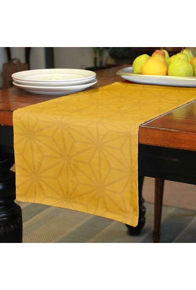 Artikel Sarı Çizgisel Desen 43,5 x 141,5 cm Runner & Masa Örtüsü