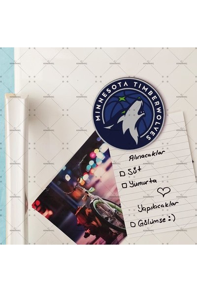 Hipder Minnesota Timberwolves Baskılı Ahşap Magnet Hipder Minnesota Timberwolves Baskılı Ahşap Magnet